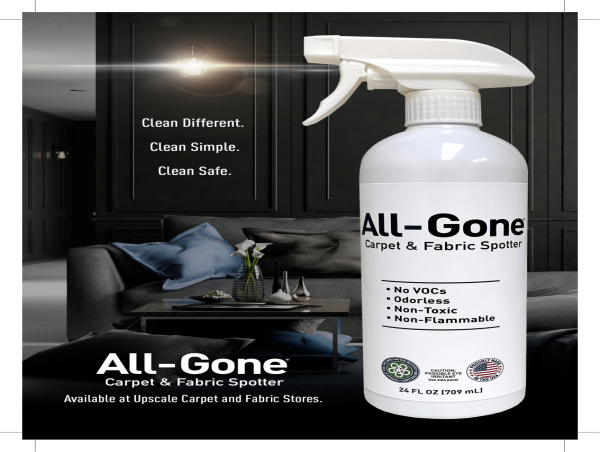 ALL-GONE SPOTTER Carpet and Fabric Cleaner Removes Unsightly Spots and ...