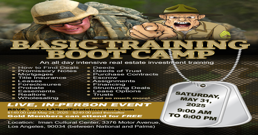 Real Estate Investing Boot Camp Returns to Los Angeles